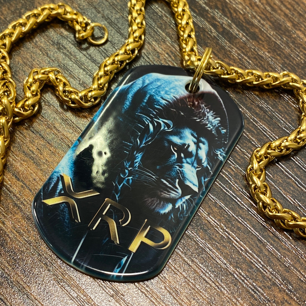 Navy XRP Lion | Stainless Steel Sublimated Dog Tag – The Ti Project
