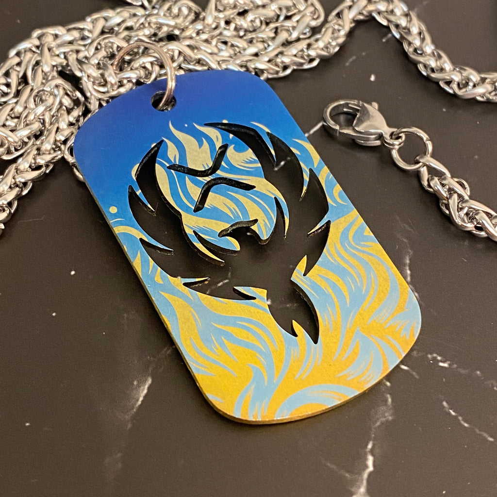 XRP Phoenix | Titanium Cut Through Dog Tag – The Ti Project
