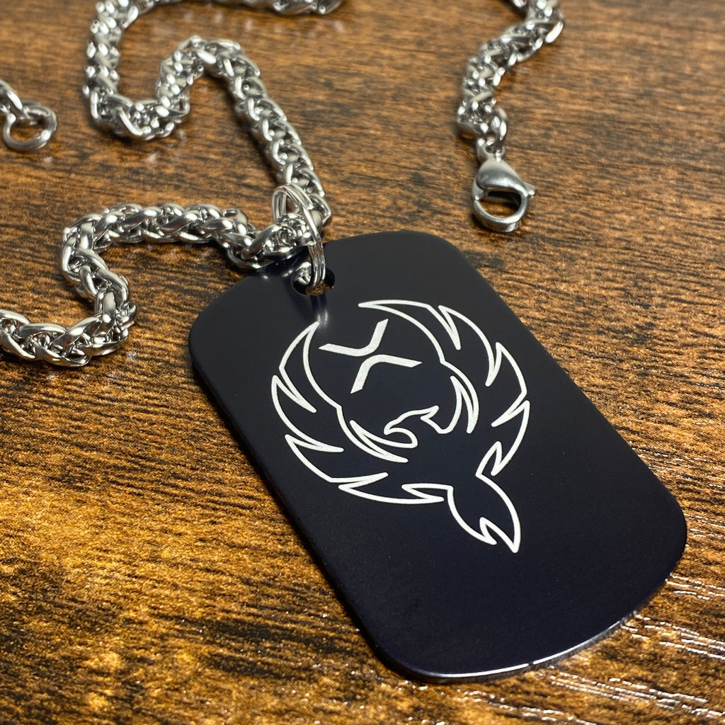 XRP Rising Phoenix | Black Edition Engraved Dog Tag – The Ti Project